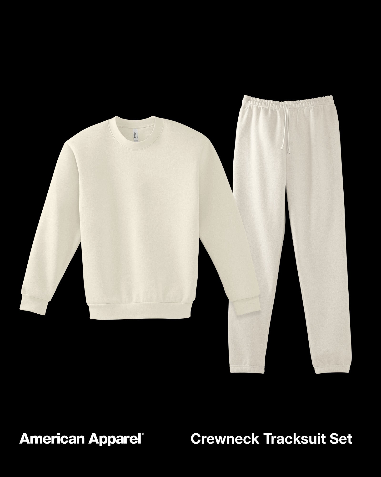 Bone Tracksuit Set | Soft Fleece Crewneck & Sweatpants | AU